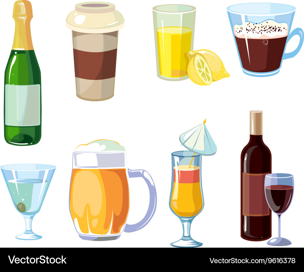 Drinks and Beverages Royalty Free Vector Image