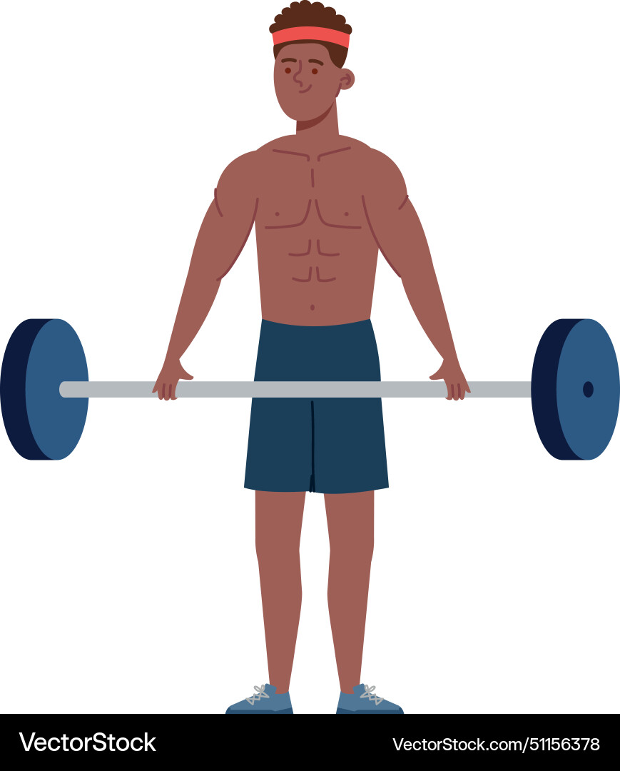 Gym man cartoon Royalty Free Vector Image - VectorStock