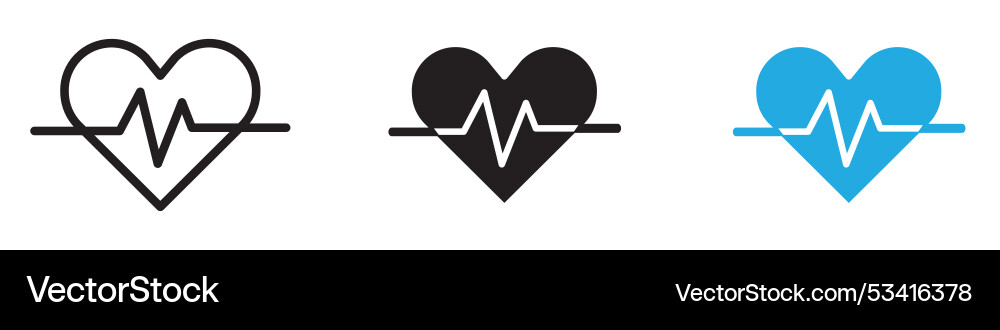 Heart rate icon Royalty Free Vector Image - VectorStock