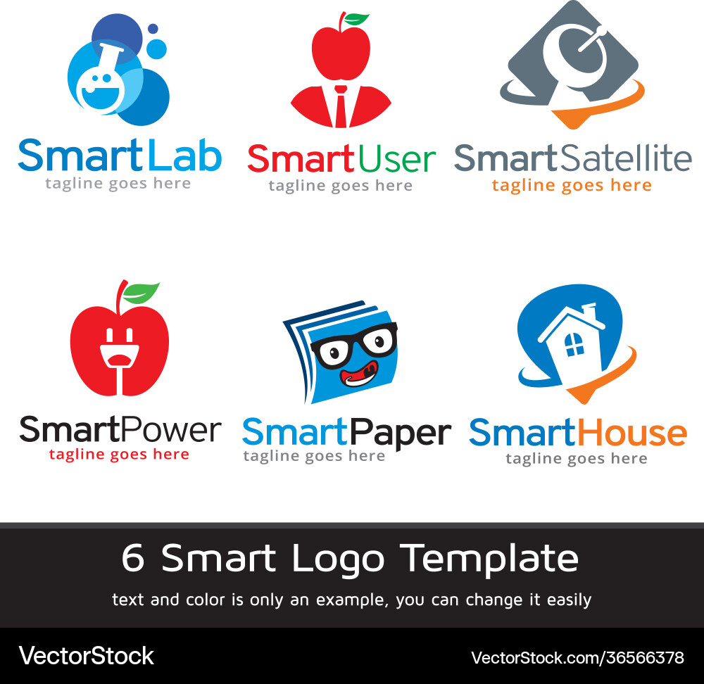 Smart logo template Royalty Free Vector Image - VectorStock