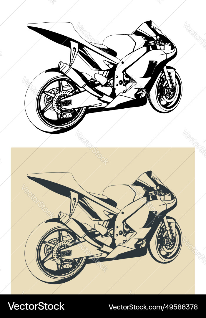 Sport bike Royalty Free Vector Image - VectorStock