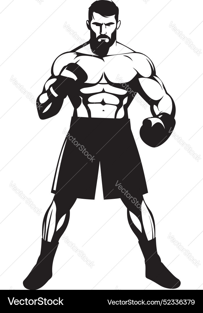 Boxing dynamo iconic boxer man design punch Vector Image
