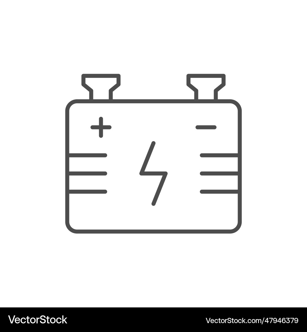 Electric battery line outline icon Royalty Free Vector Image