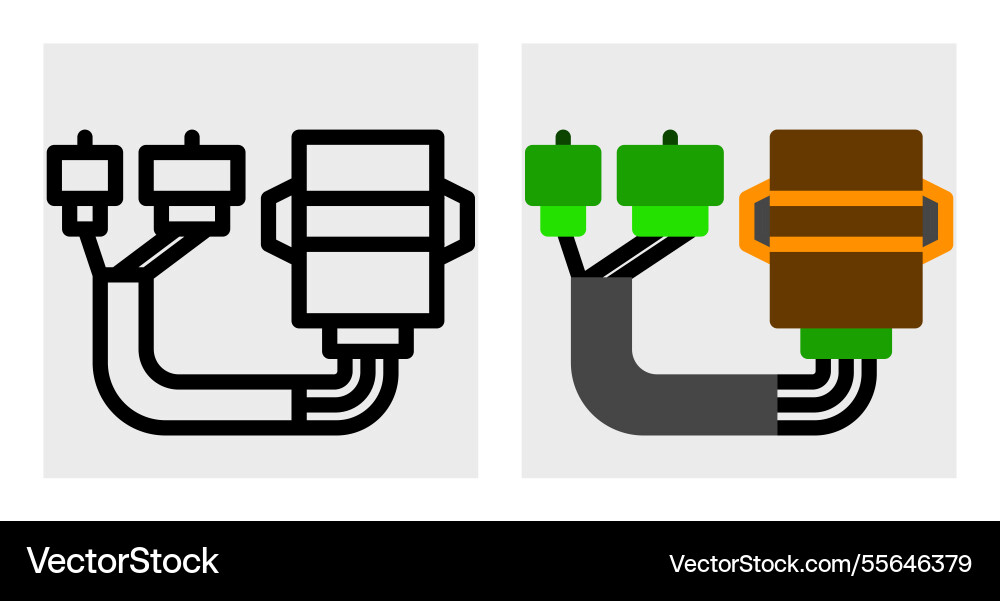 Electronic control unit icon Royalty Free Vector Image