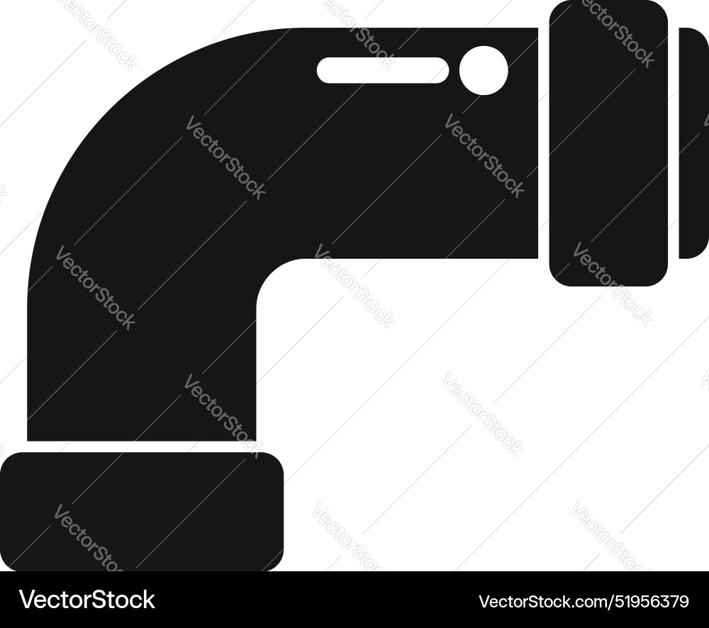 Plumbing pipe fitting connecting two pipes Vector Image
