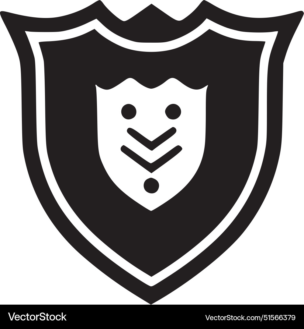 Shield - minimalist and flat logo Royalty Free Vector Image