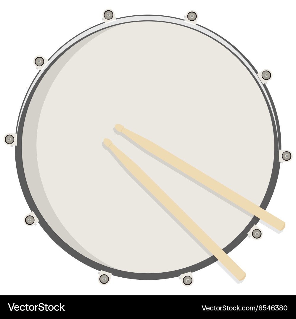Drum and sticks Royalty Free Vector Image - VectorStock