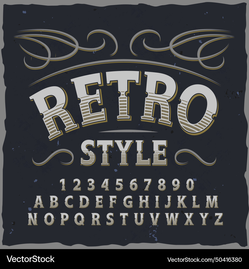 Good handcrafted font for any label design Vector Image