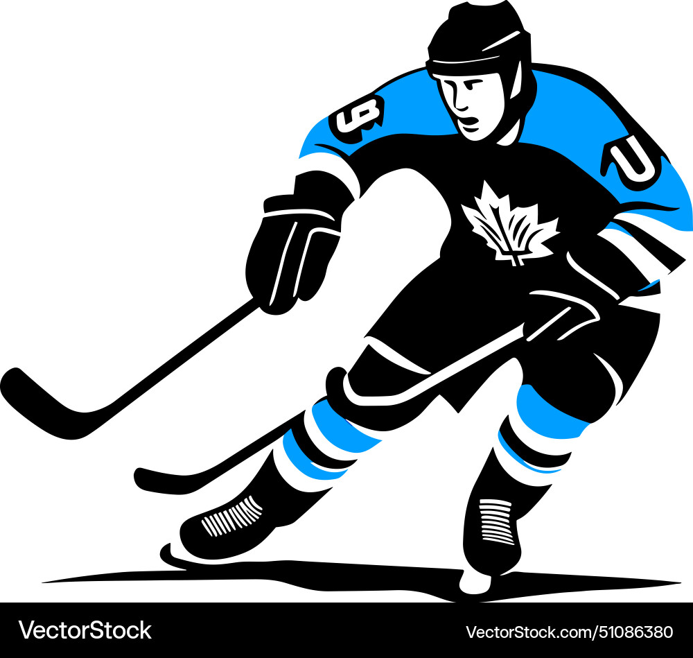 Hockey silhouettes Royalty Free Vector Image - VectorStock