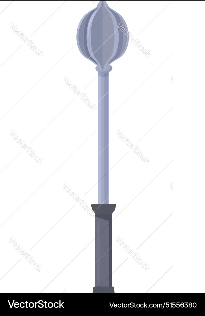 Medieval metal mace weapon standing on white Vector Image