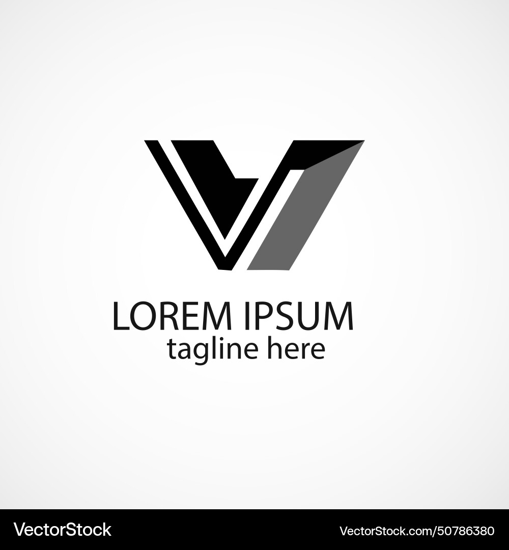 Modern v letter abstract logo design concept Vector Image
