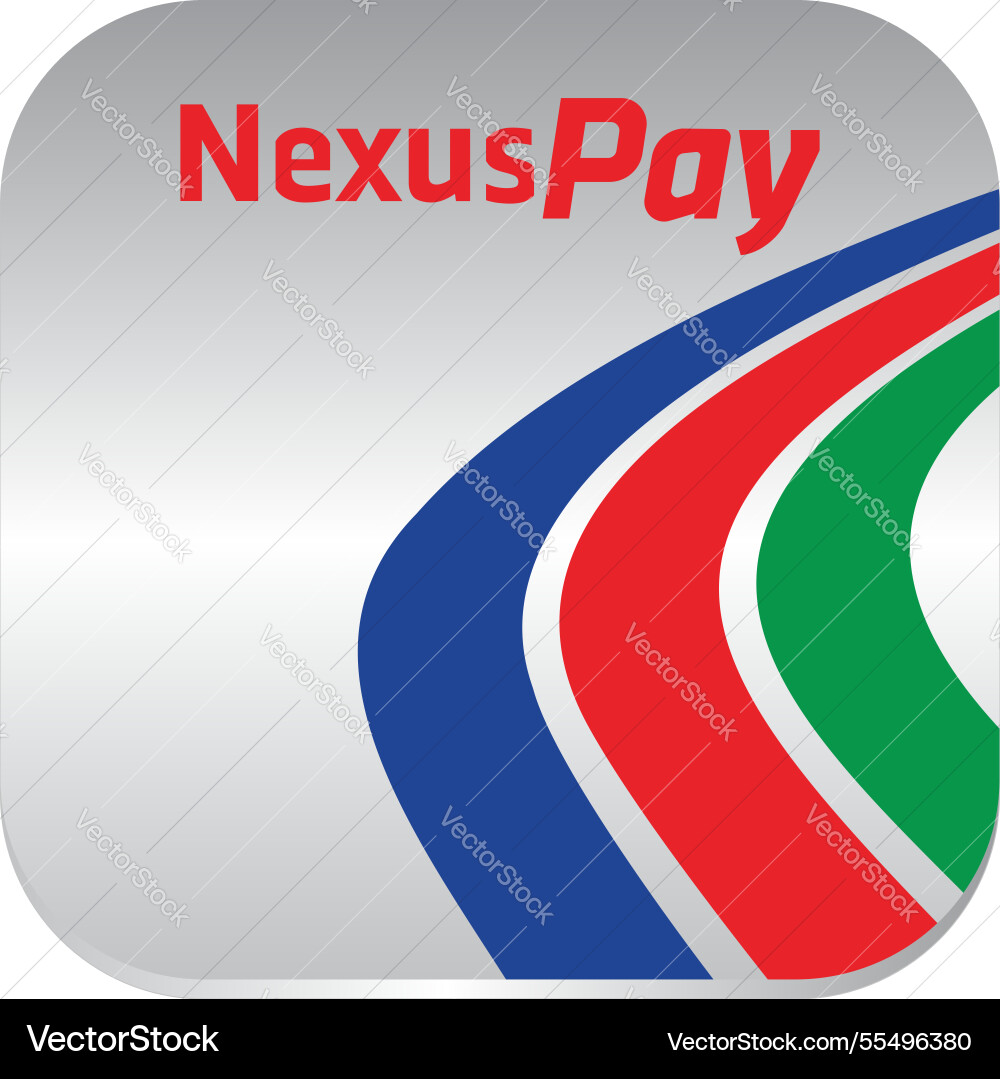 Nexus pay mobile banking app logo premium quality Vector Image