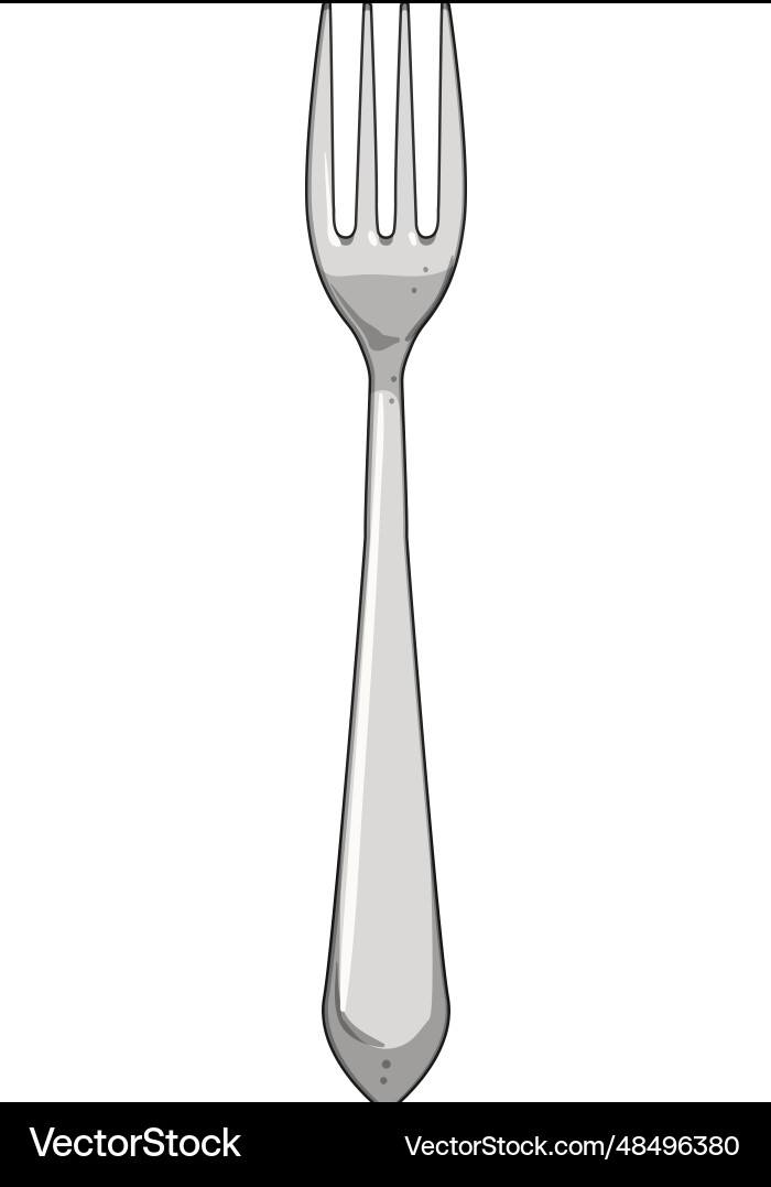Silverware fork cartoon Royalty Free Vector Image