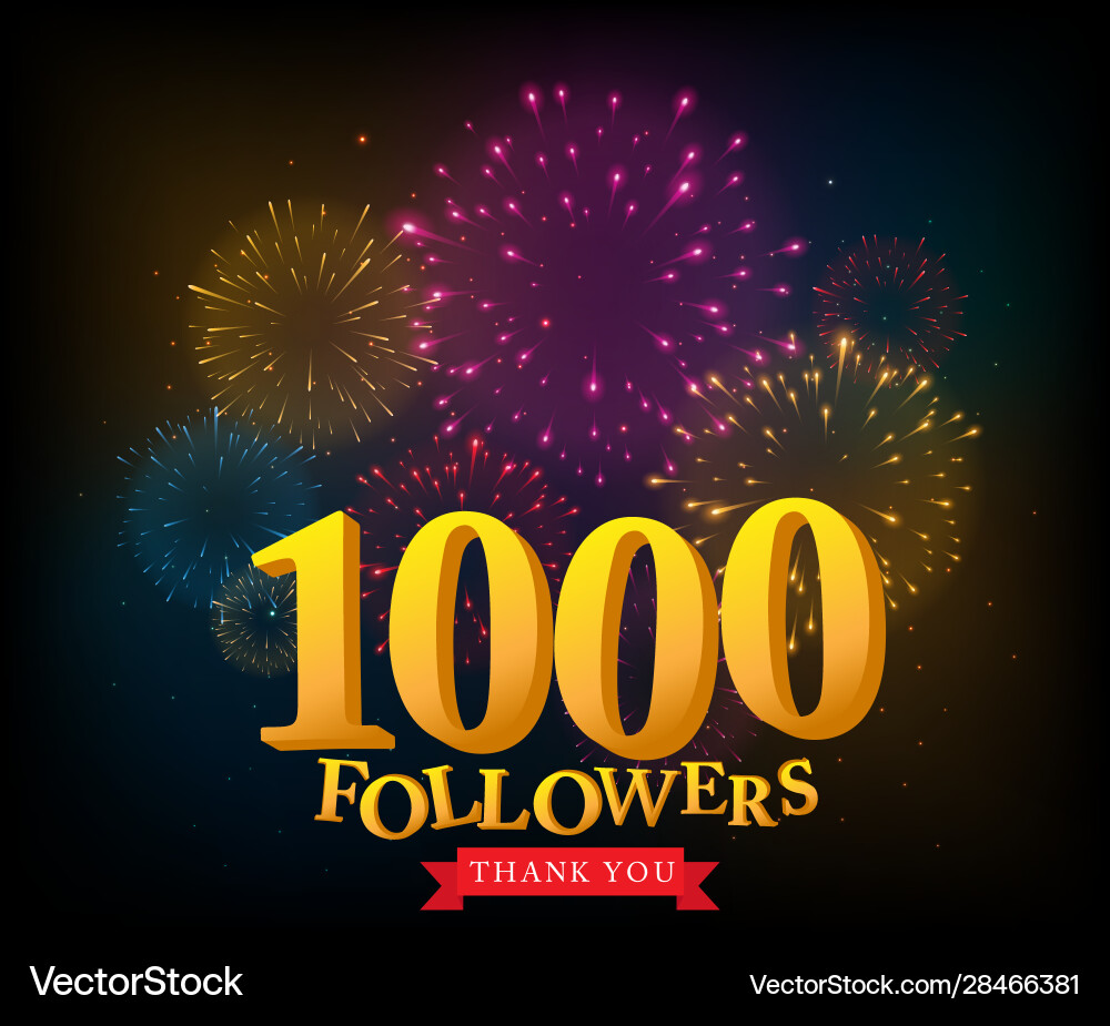 1 million followers celebrations banner Royalty Free Vector