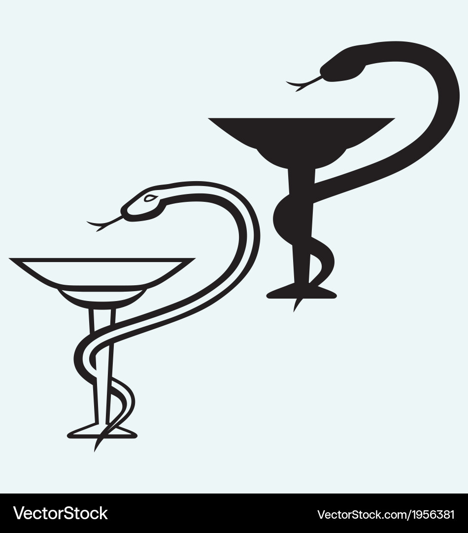 Caduceus medical sign Royalty Free Vector Image