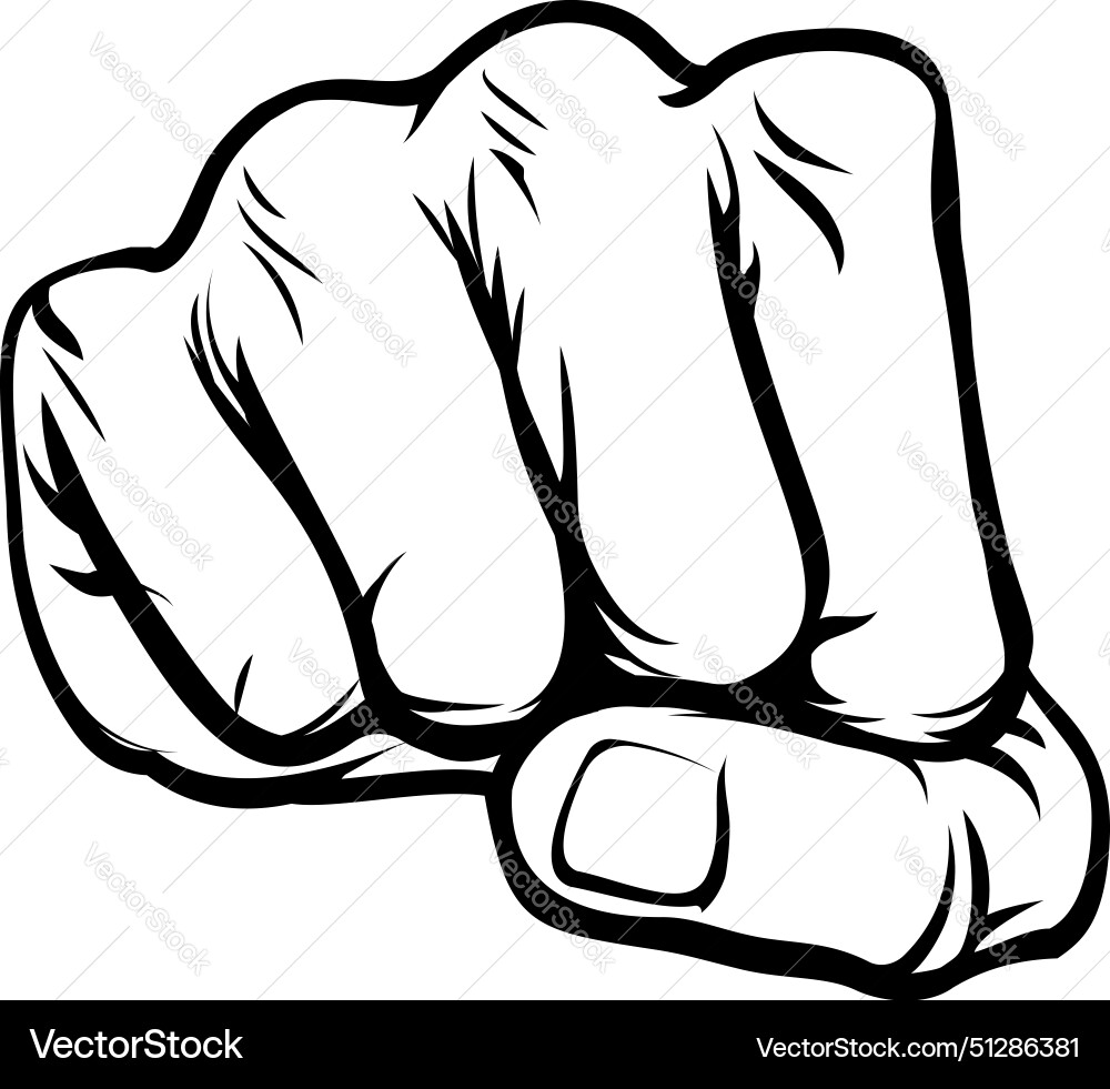 Comic book cartoon fist Royalty Free Vector Image