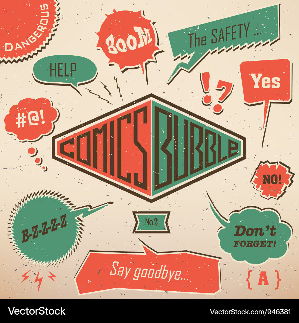 Comics rubble retro Royalty Free Vector Image - VectorStock