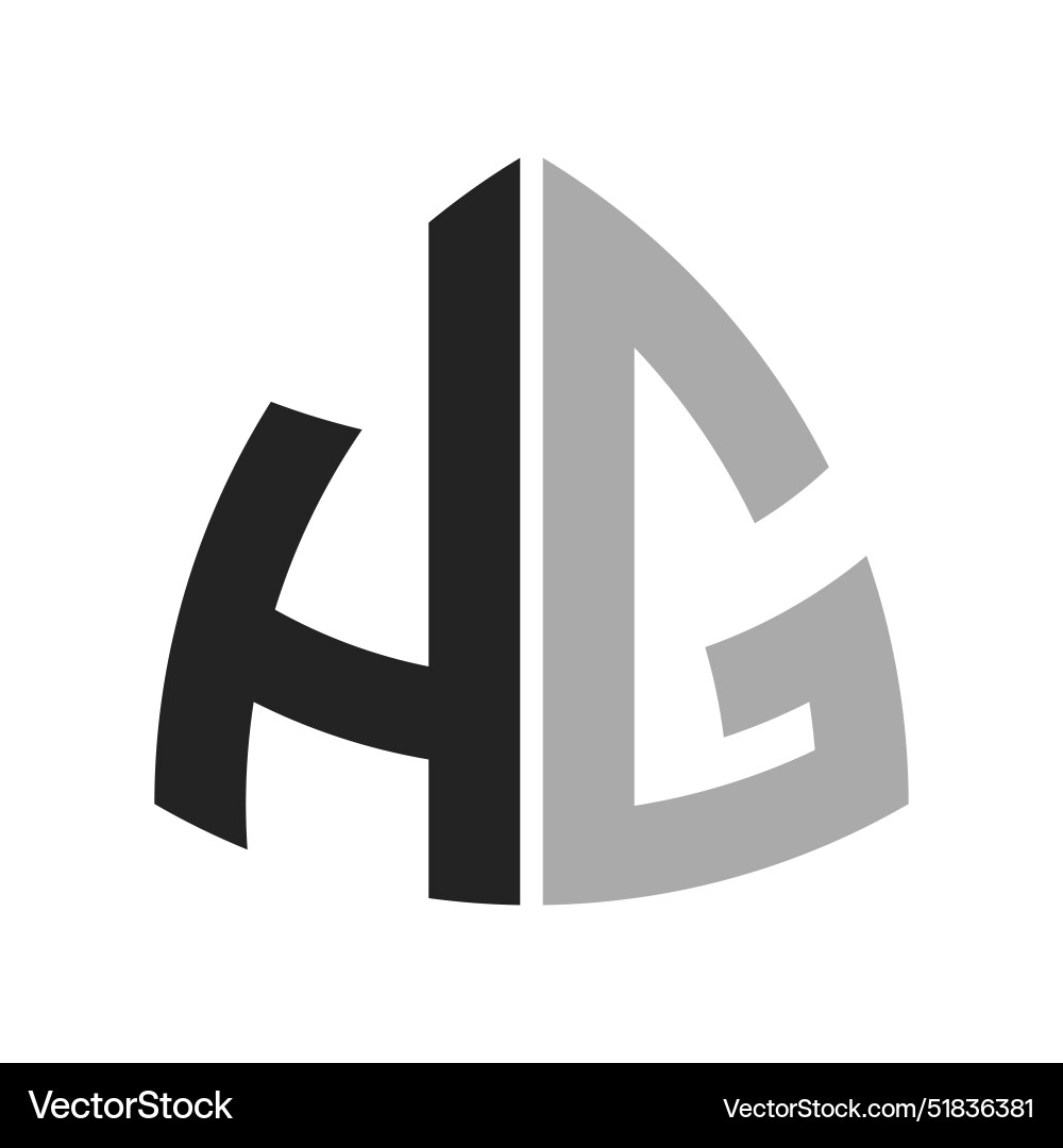 Modern creative hg logo design letter hg icon for Vector Image