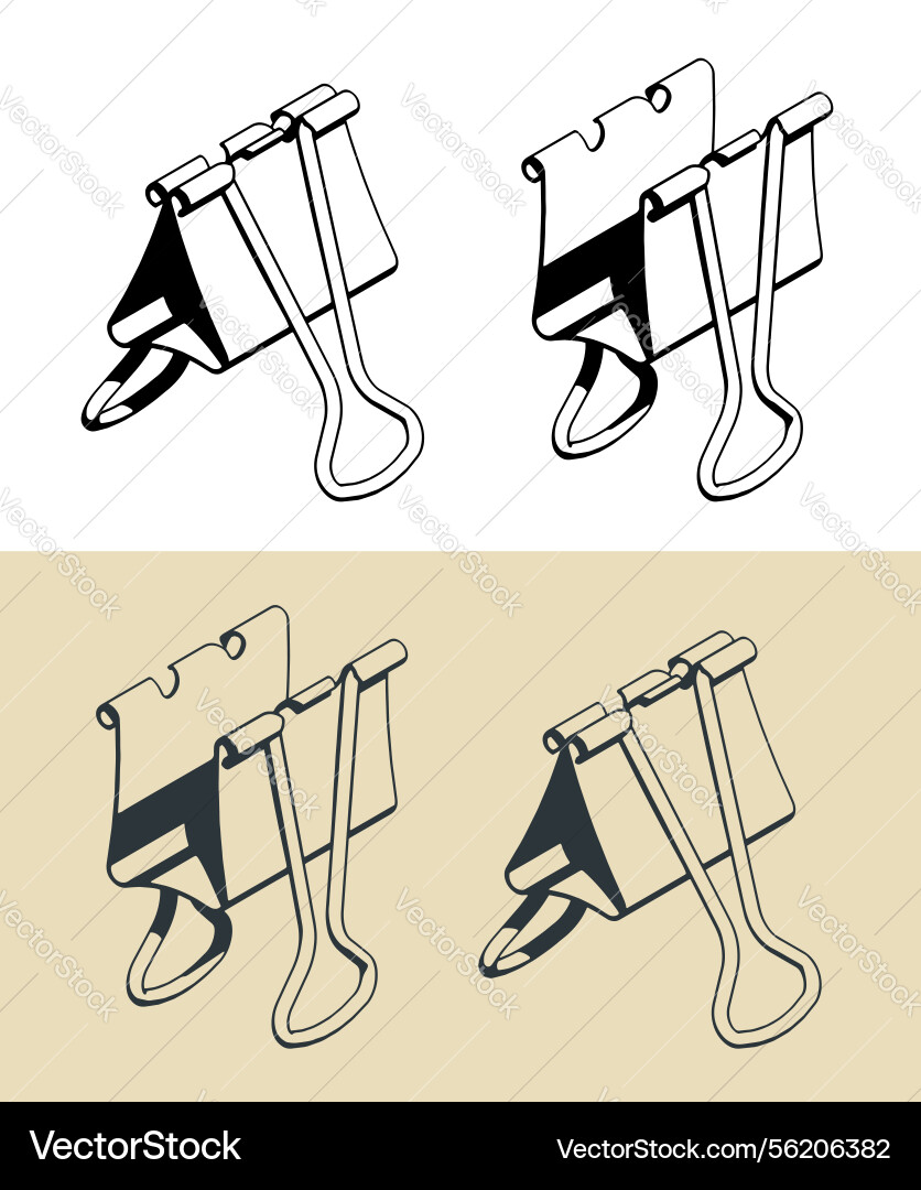 Binder clip Royalty Free Vector Image - VectorStock