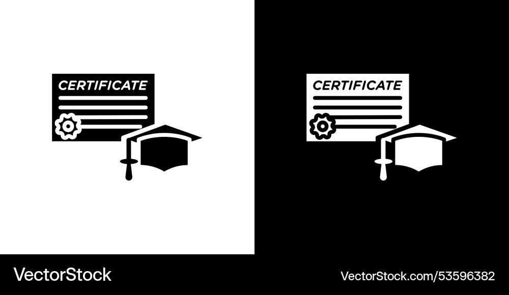 Certification diploma icon isolated flat Vector Image