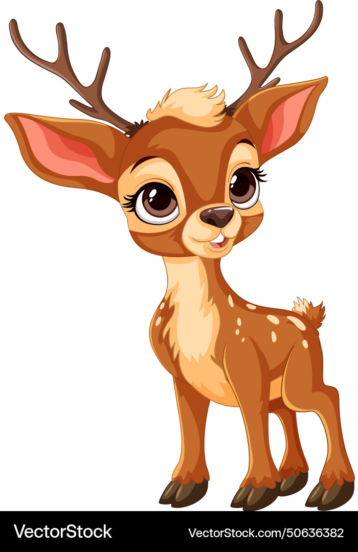 Cute of a young deer Royalty Free Vector Image