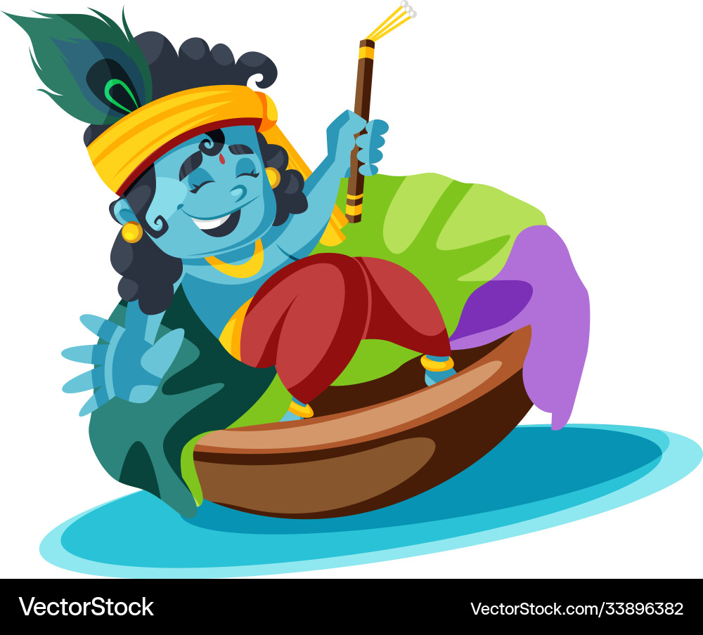 Lord krishna Royalty Free Vector Image - VectorStock