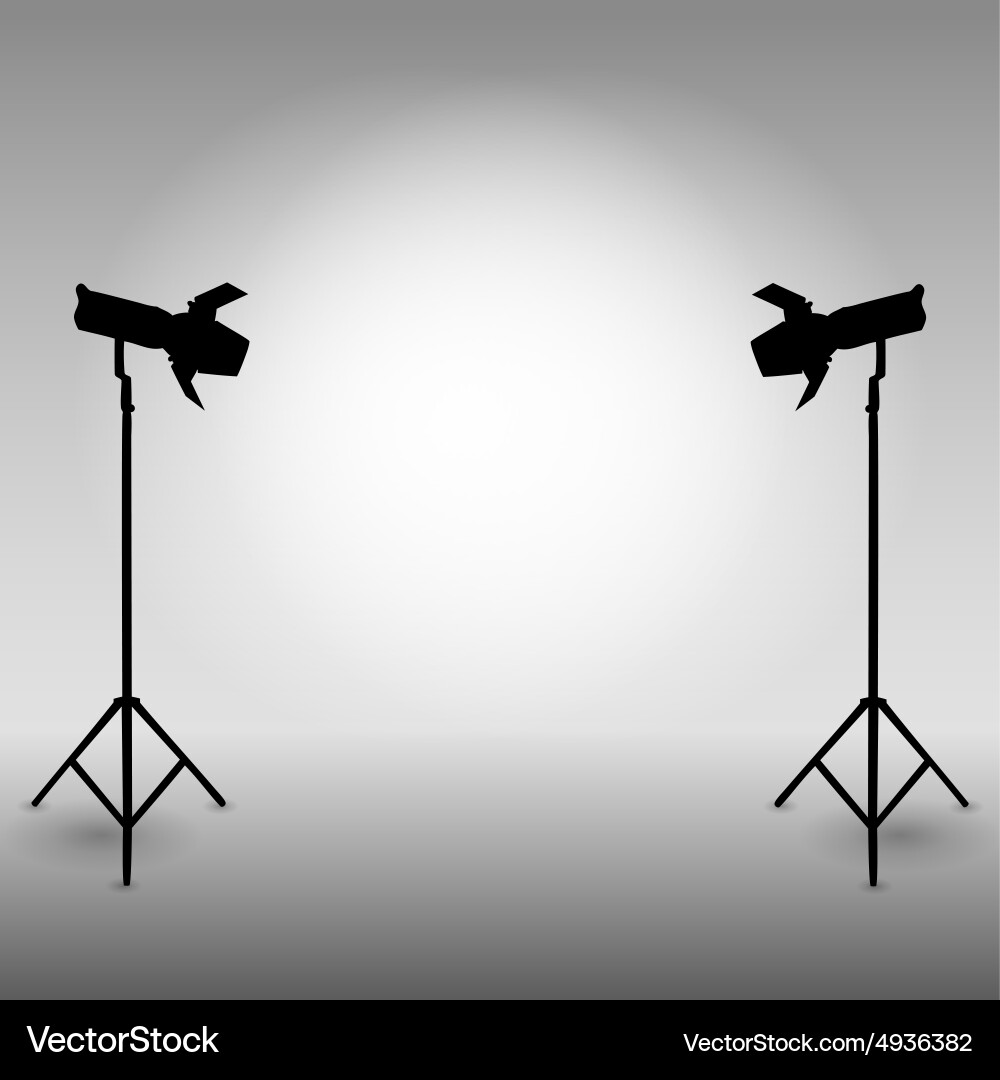 Standing strobe tripods Royalty Free Vector Image