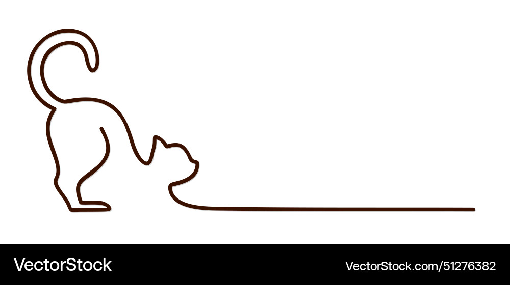 Symbol of a cat Royalty Free Vector Image - VectorStock