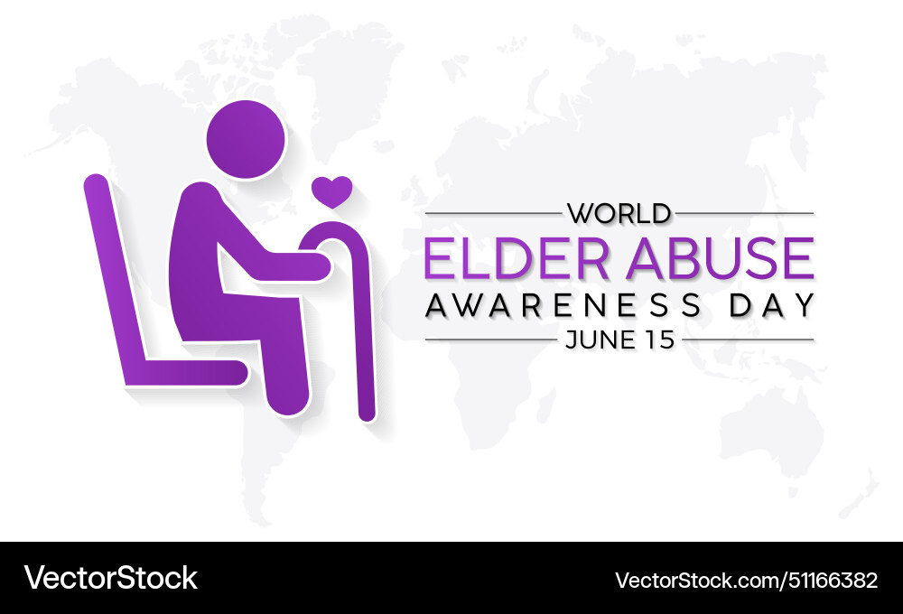 World elder abuse awareness day health Royalty Free Vector