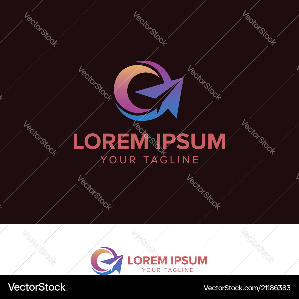 Abstract Circle Arrow Logo Royalty Free Vector Image