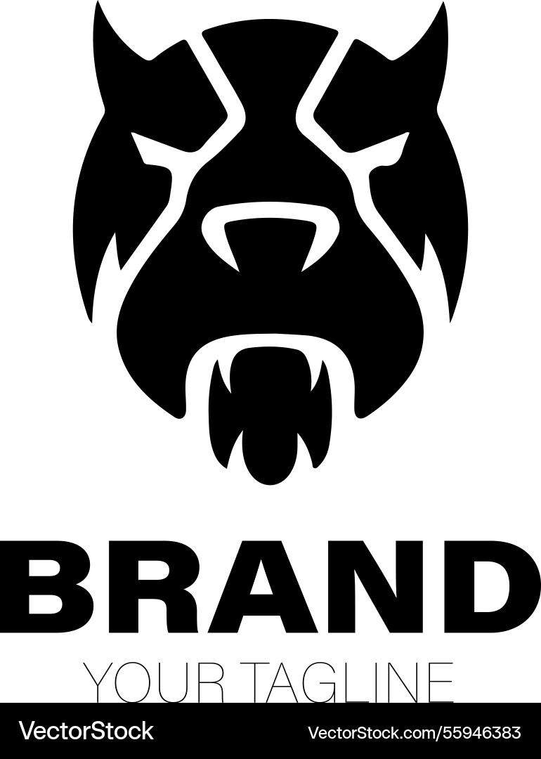 Cerberus logo design Royalty Free Vector Image