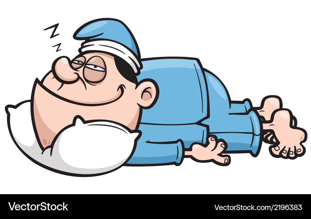 Man sleeping Royalty Free Vector Image - VectorStock