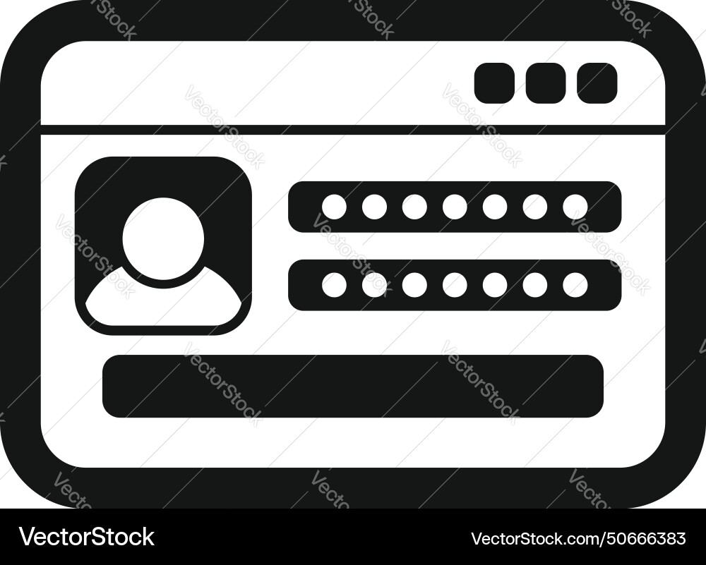 New login device icon simple form register Vector Image