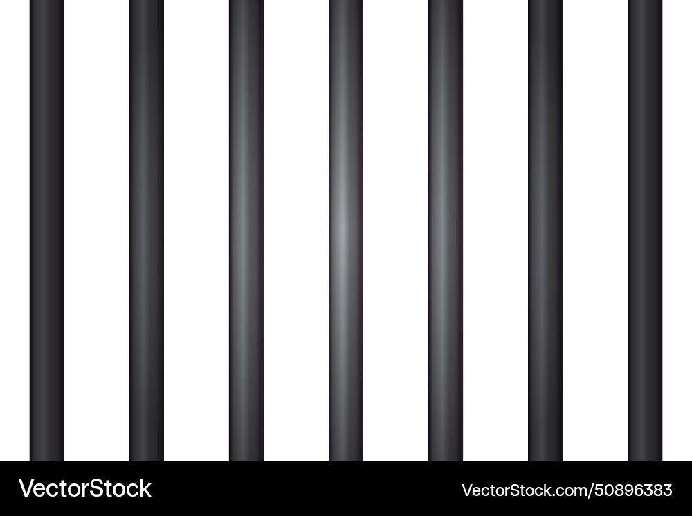 Prison jail bars isolated on white background Vector Image