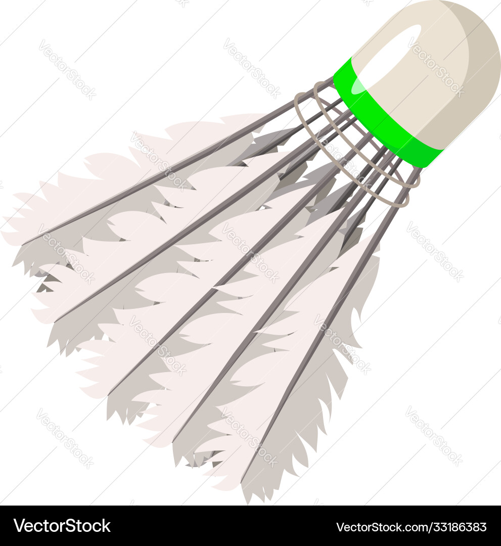 Shuttlecock icon cartoon style Royalty Free Vector Image