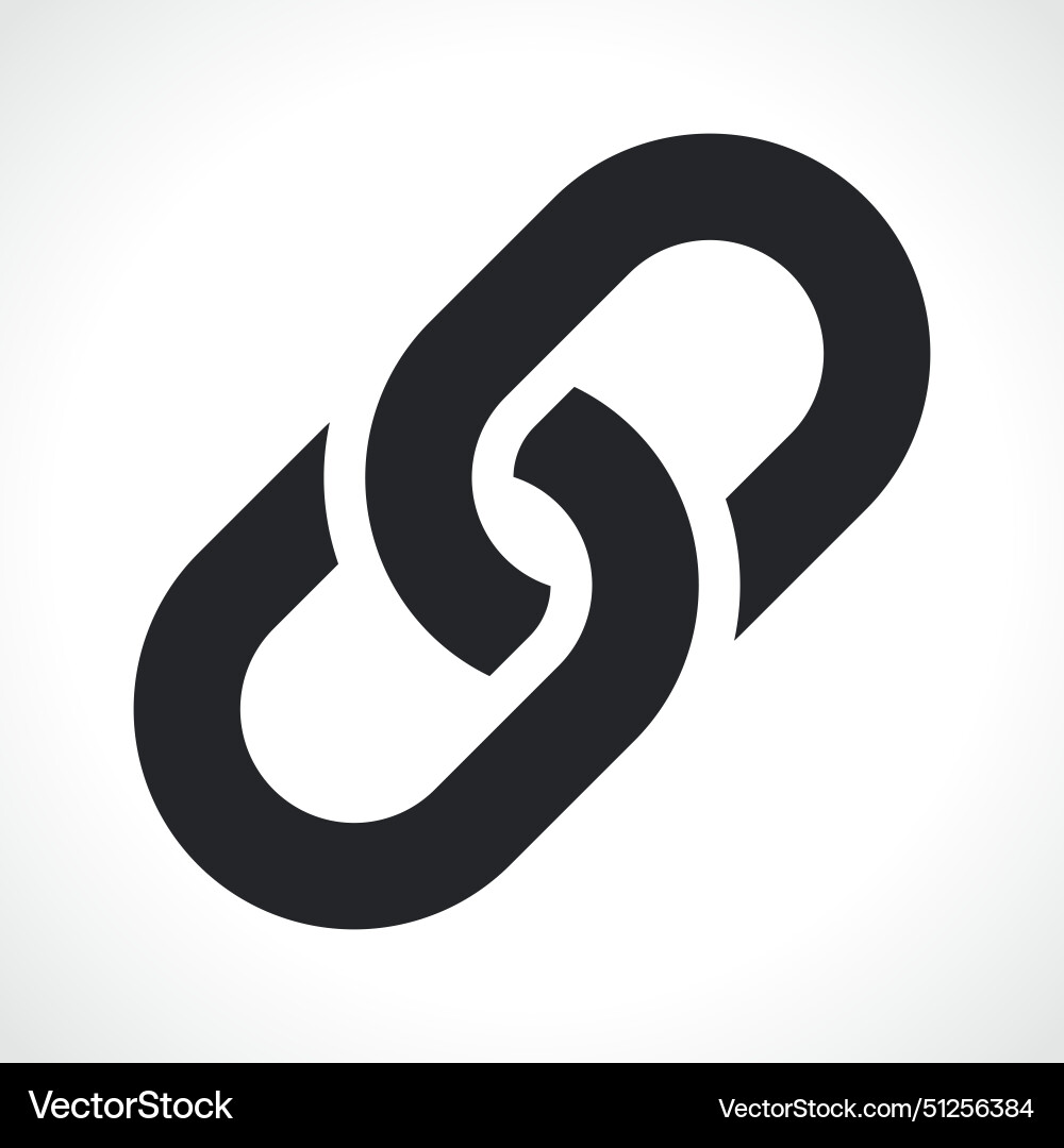 Chain or link icon isolated Royalty Free Vector Image