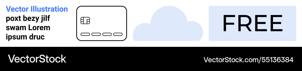 Cloud storage service with free plan feature Vector Image