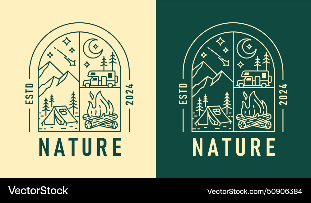 Natural view in the form of a window Royalty Free Vector