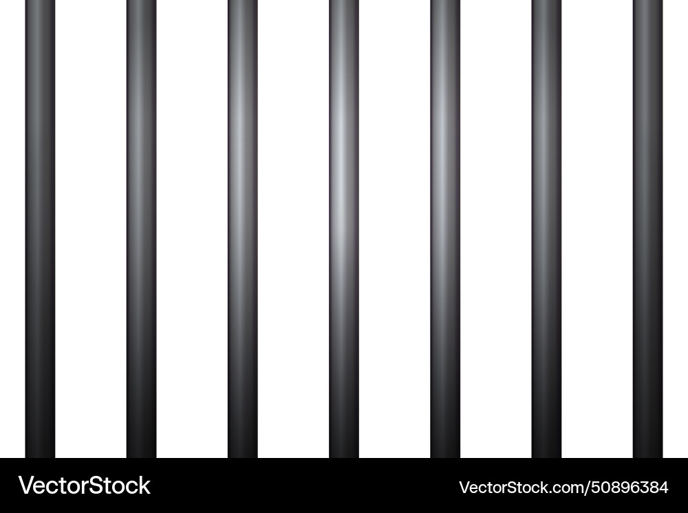 Prison jail bars isolated on white background Vector Image