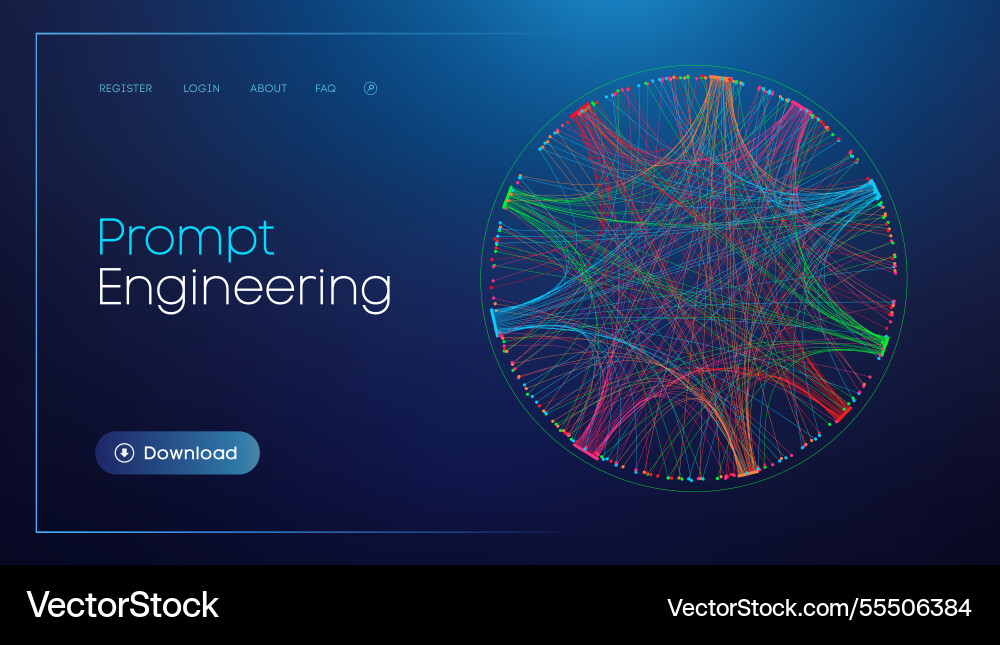 Prompt engineering ai and data visualization Vector Image