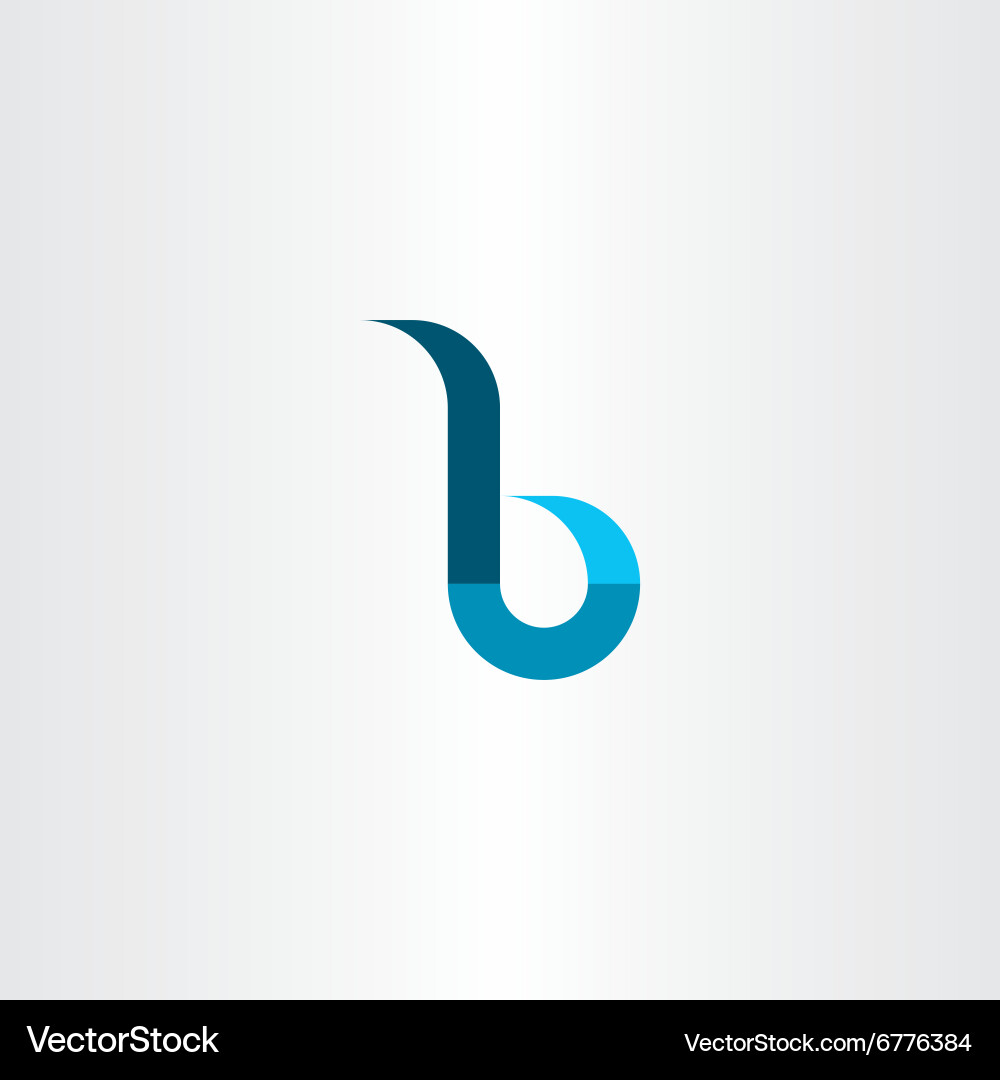 Small letter b logo sign Royalty Free Vector Image