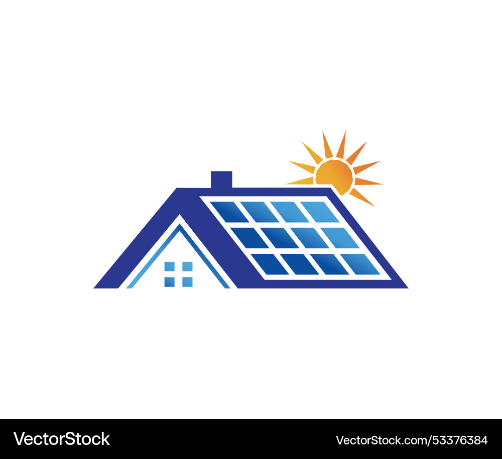 Solar logo design template Royalty Free Vector Image