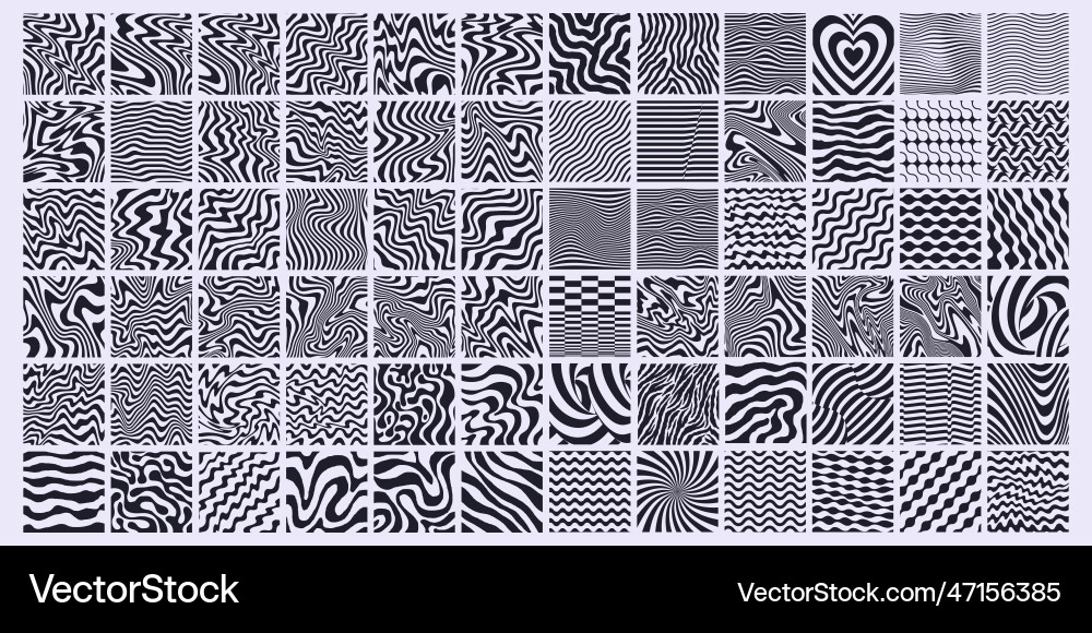 Collection of geometric patterns set abstract Vector Image