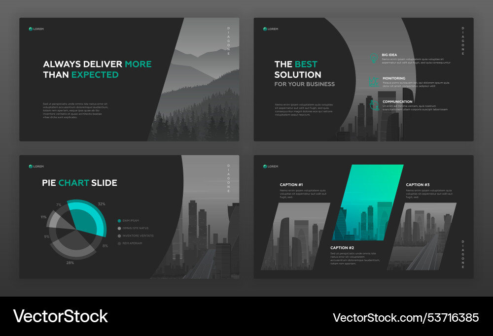 Creative presentation template set Royalty Free Vector Image