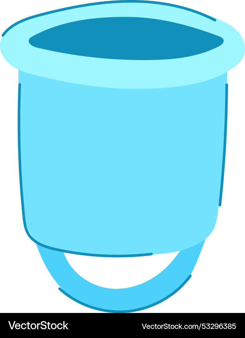 Flow menstrual cup cartoon Royalty Free Vector Image