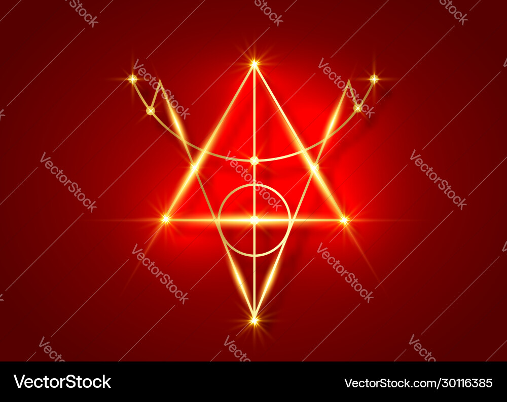 Golden sigil protection magical amulet sign Vector Image Golden sigil protection magical amulet sign Vector Image