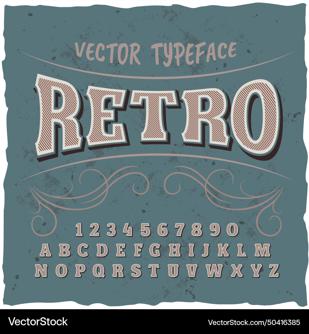 Good handcrafted font for any label design Vector Image