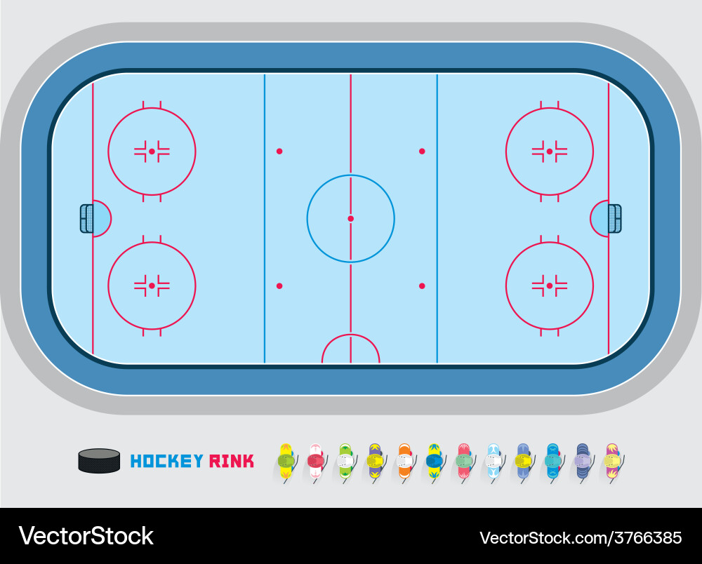 Hockey rink Royalty Free Vector Image - VectorStock