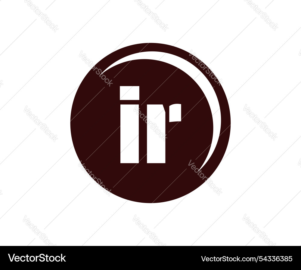 Ir sport emblem or team logotype ball logo Vector Image