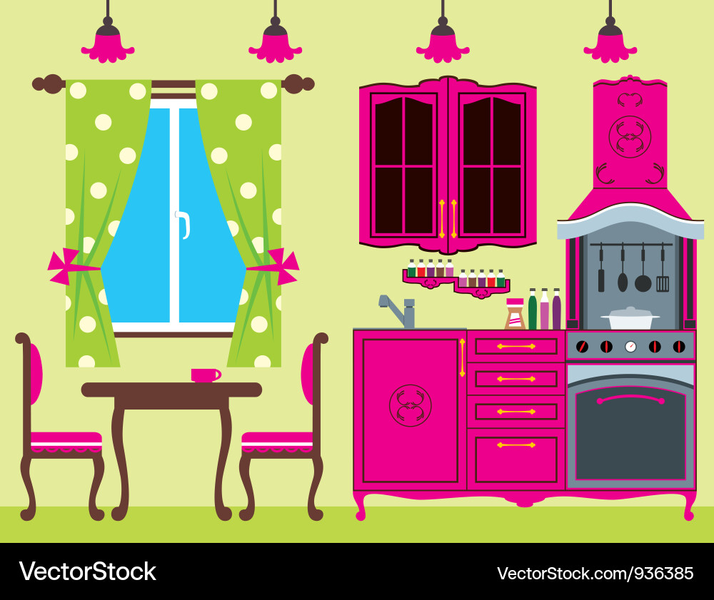 Kitchen furniture Royalty Free Vector Image - VectorStock